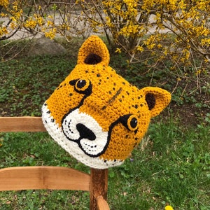 Cheetah Hat, Cat, Big Cat, Crochet, Beanie, Halloween, Costume ...