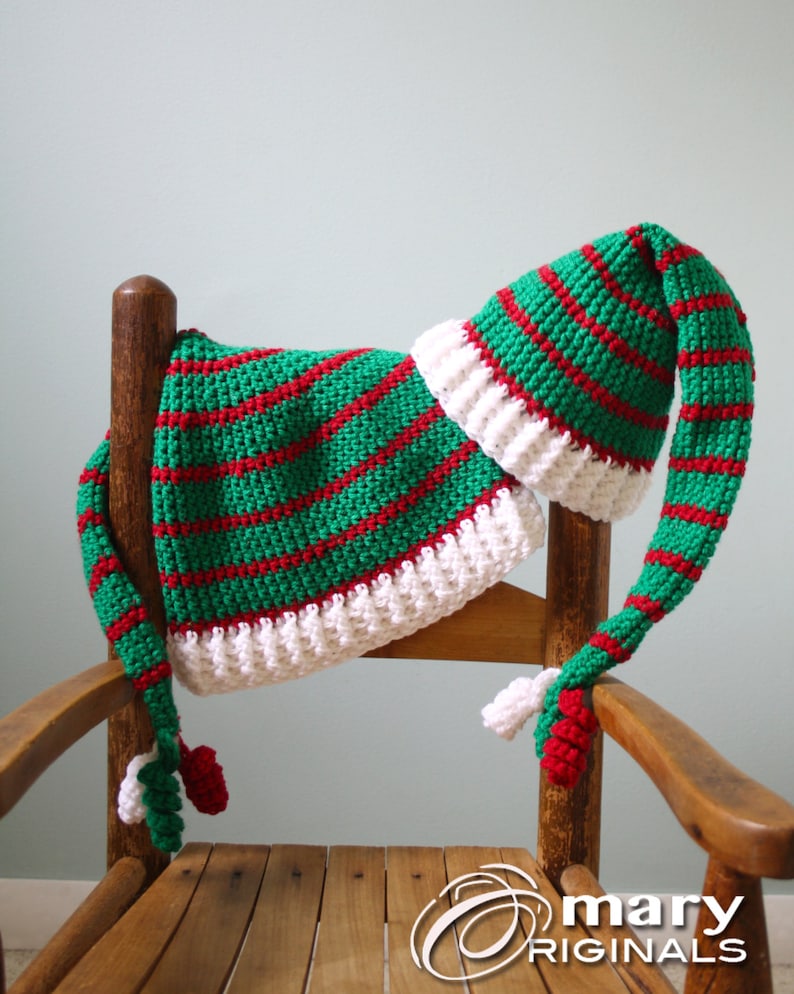 Christmas Stocking Hat Santa's Elf Hat Holiday Cap | Etsy