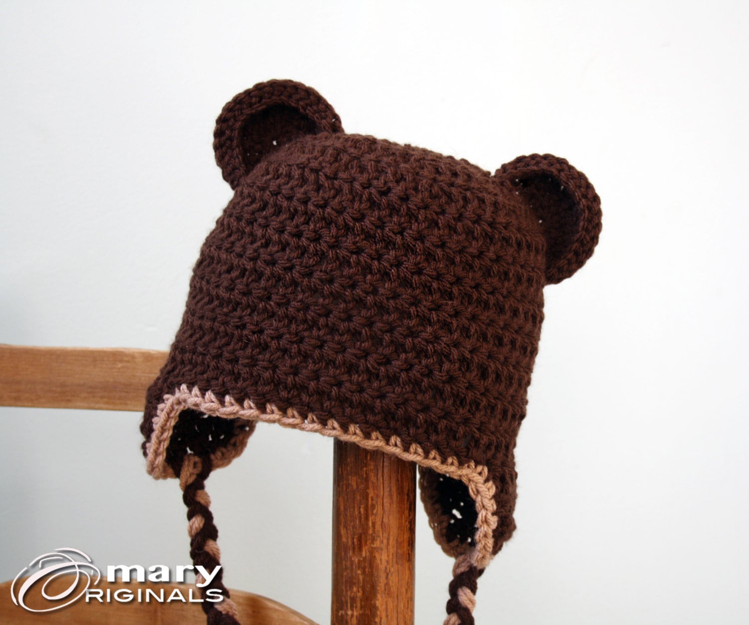 Brown Bear Ear Flap Hat, Bear Ear Flap Hat, Animal Hat, Crochet Beanie ...