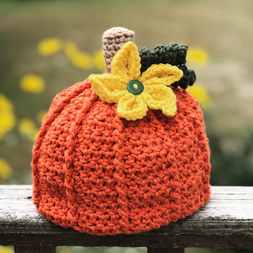 Pumpkin Hat, Crochet Beanie, Halloween, Costume, Accessories, Clothing ...