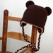 Brown Bear Ear Flap Hat, Bear Ear Flap Hat, Animal Hat, Crochet Beanie ...