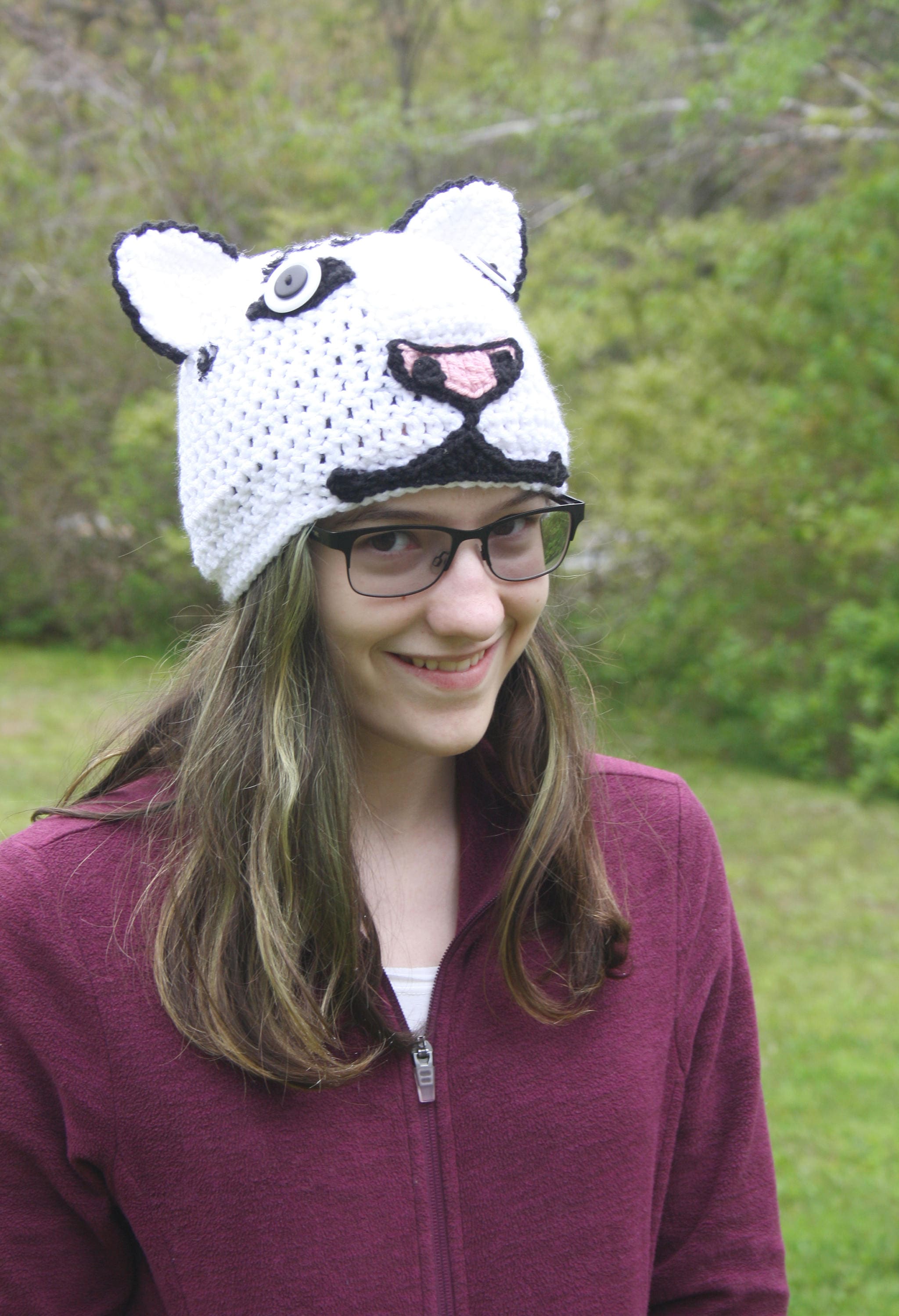 Snow Leopard Hat Cat Winter Hat Big Cat Crochet Beanie | Etsy