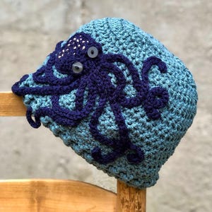 Octopus Hat, Crochet Beanie, Fish Hat, Men, Women, Boys, Girls ...