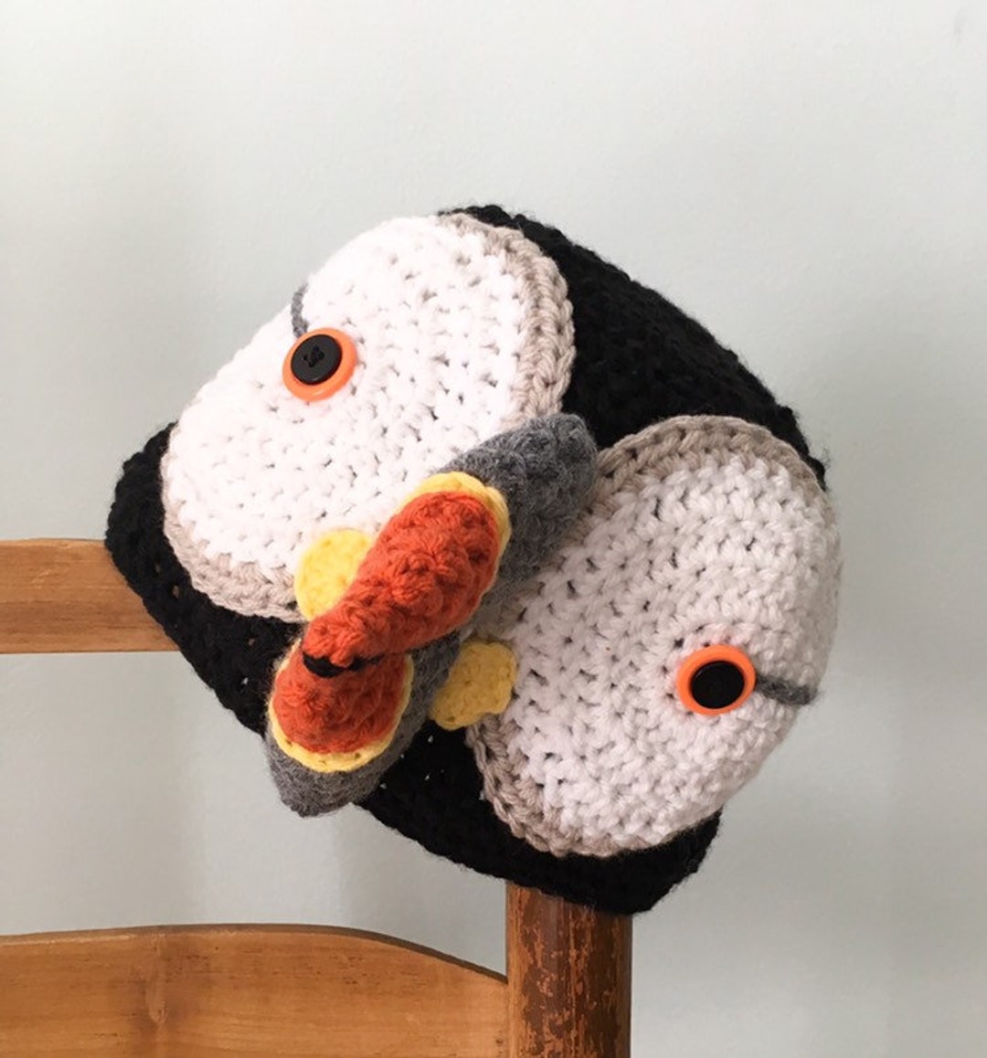 Puffin Hat, Crochet Beanie, Bird, Halloween Costume, Christmas, Gift ...