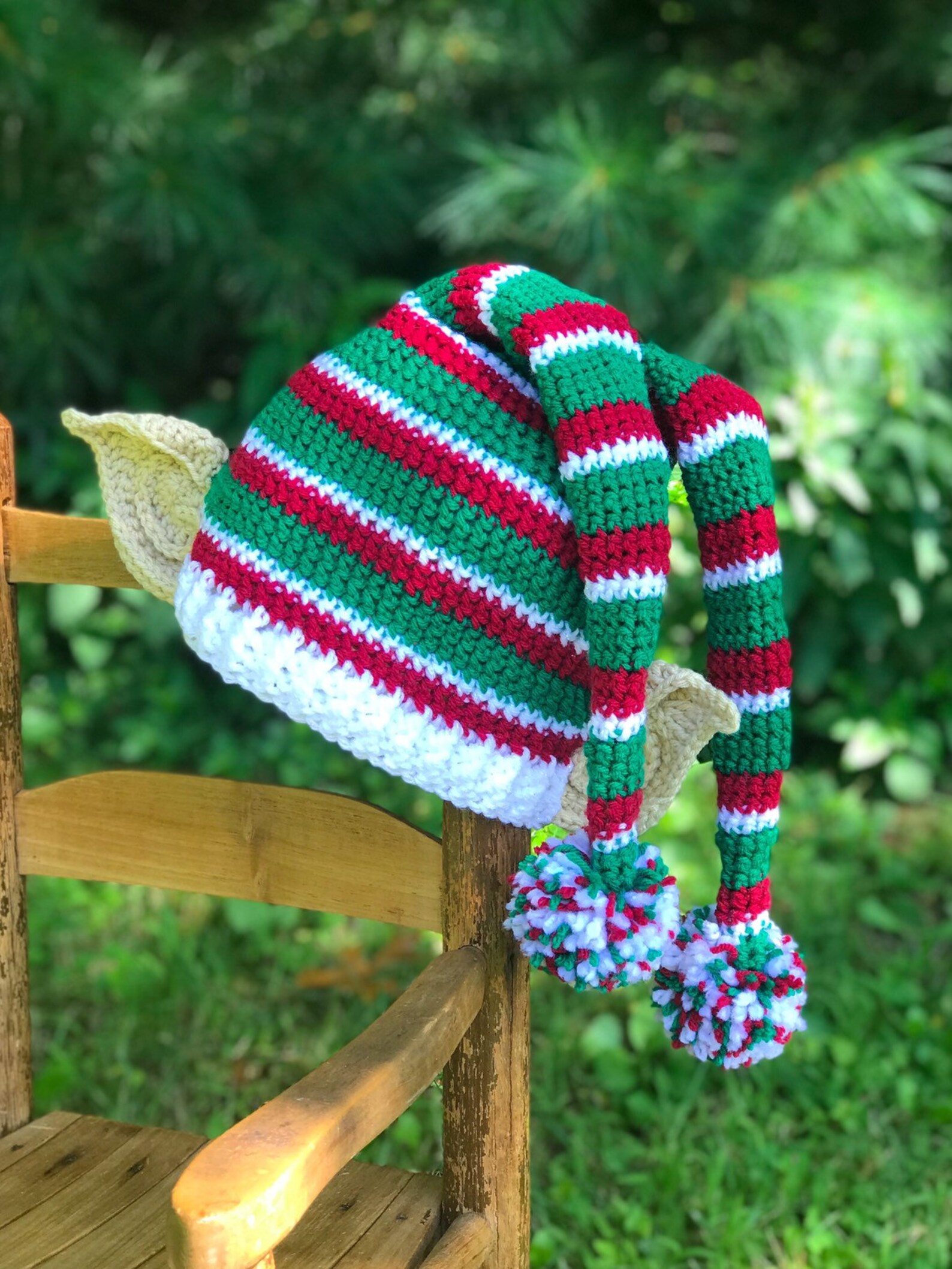 Elf Hat Christmas Stocking Hat Holiday Cap Crochet Hat | Etsy