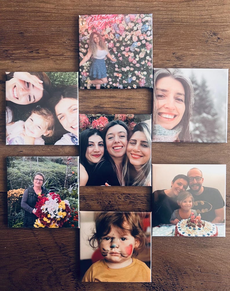 Custom Photo Magnets - 2.5 X 2.5 Inch Square Personalized Fridge Magnet ...