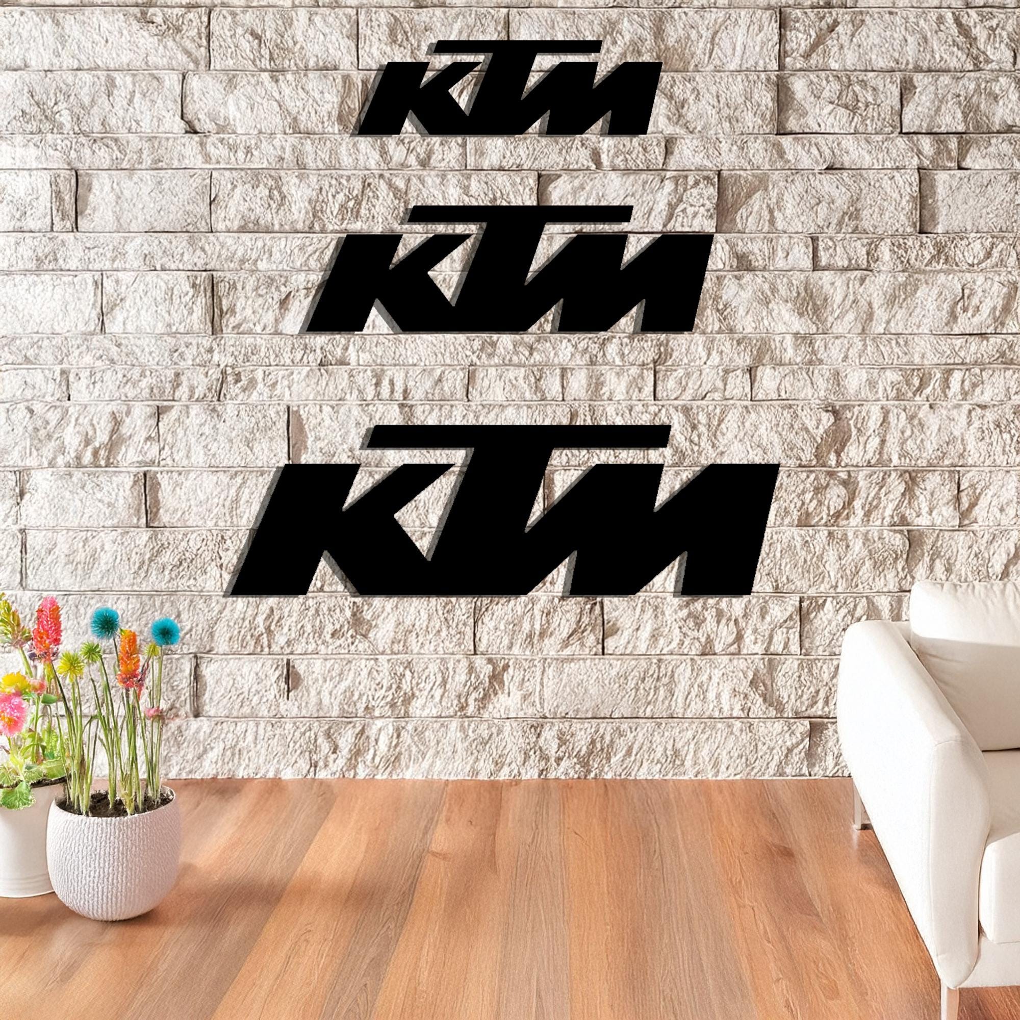 KTM Logo Metal Wall Art, Matte Black, Racing Garage Decor - Etsy