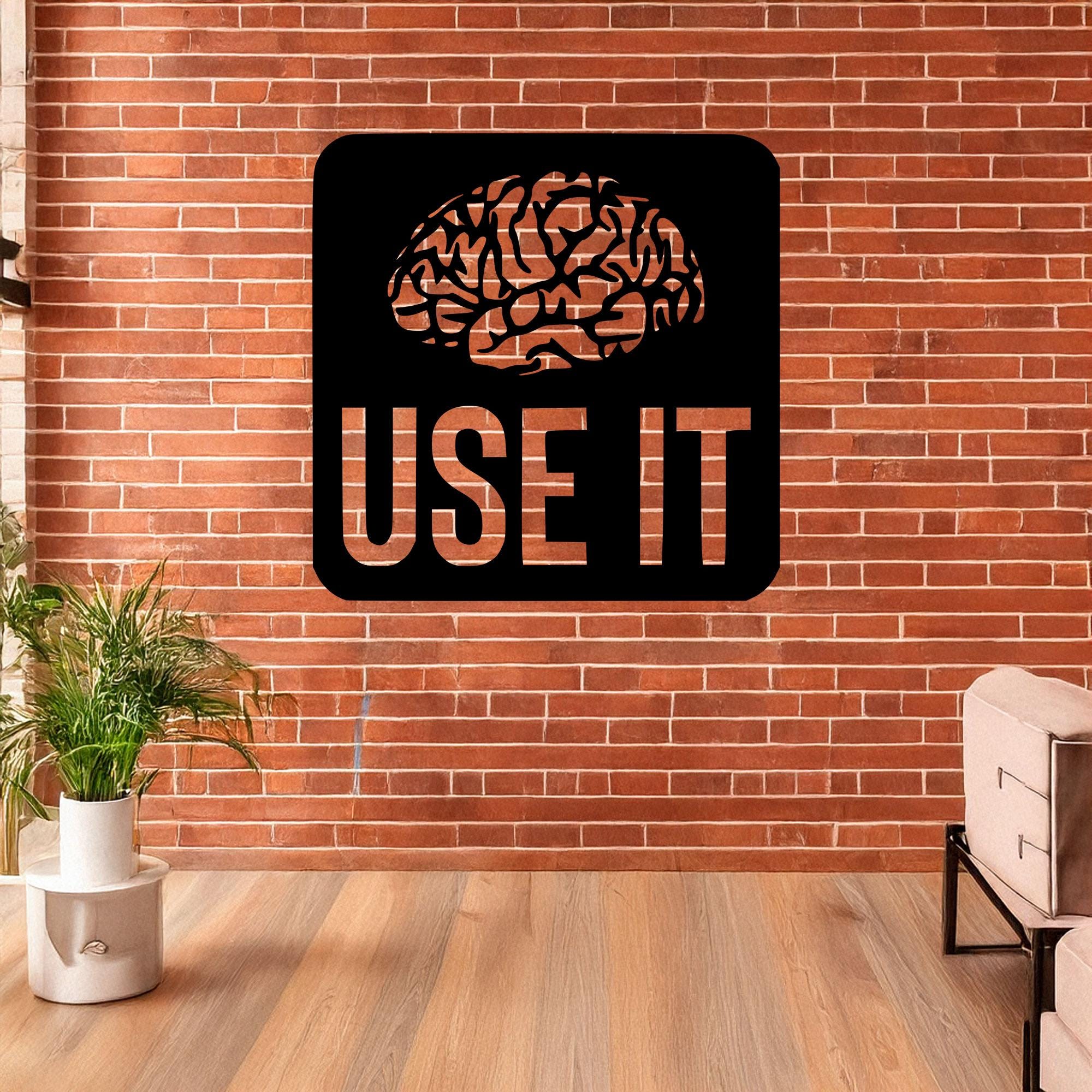 Laser Cut Metal Brain Wall Art, Motivational Office Decor - Etsy
