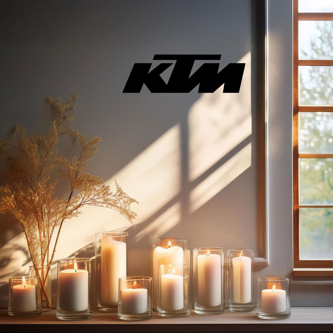 KTM Logo Metal Wall Art, Matte Black, Racing Garage Decor - Etsy