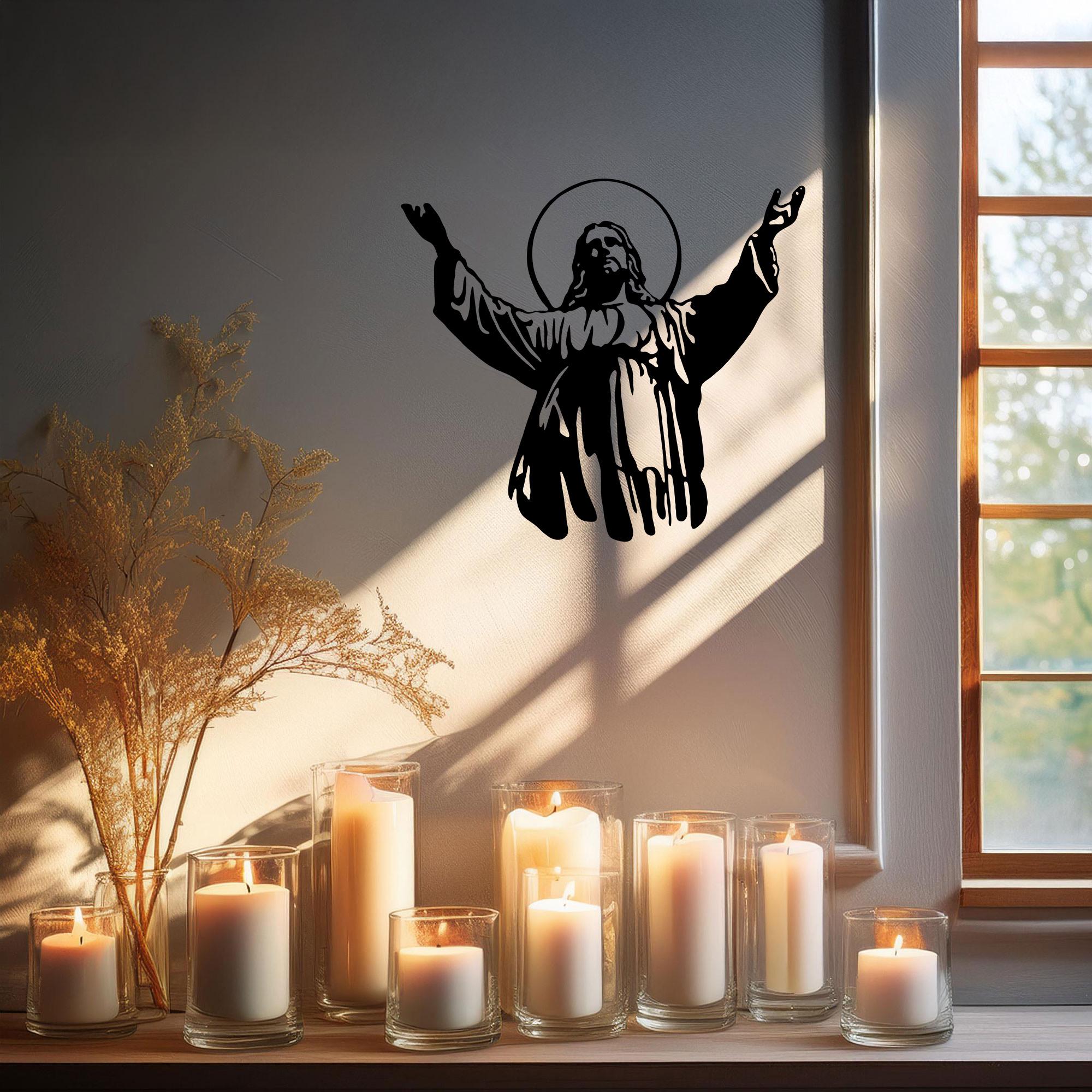 Laser Cut Jesus Metal Wall Art, Christian Home Decor - Etsy