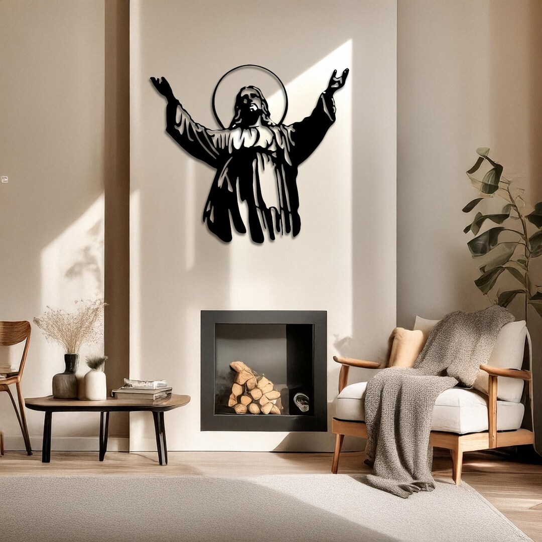 Laser Cut Jesus Metal Wall Art, Christian Home Decor - Etsy