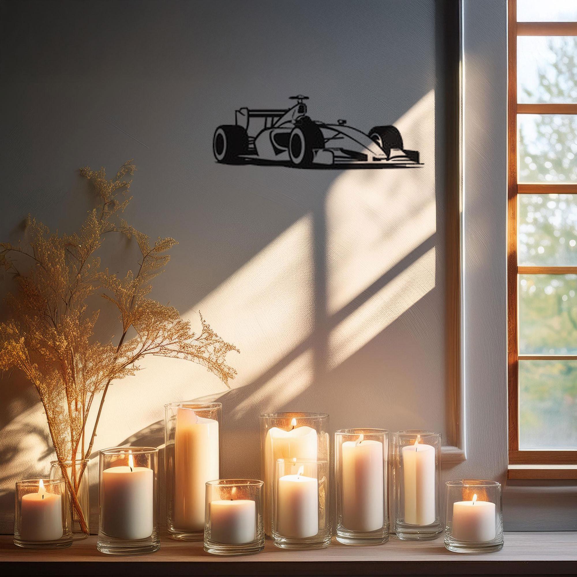 Formula 1 Car Metal Wall Art, Racing Car Decor, Modern Motorsports Gift ...