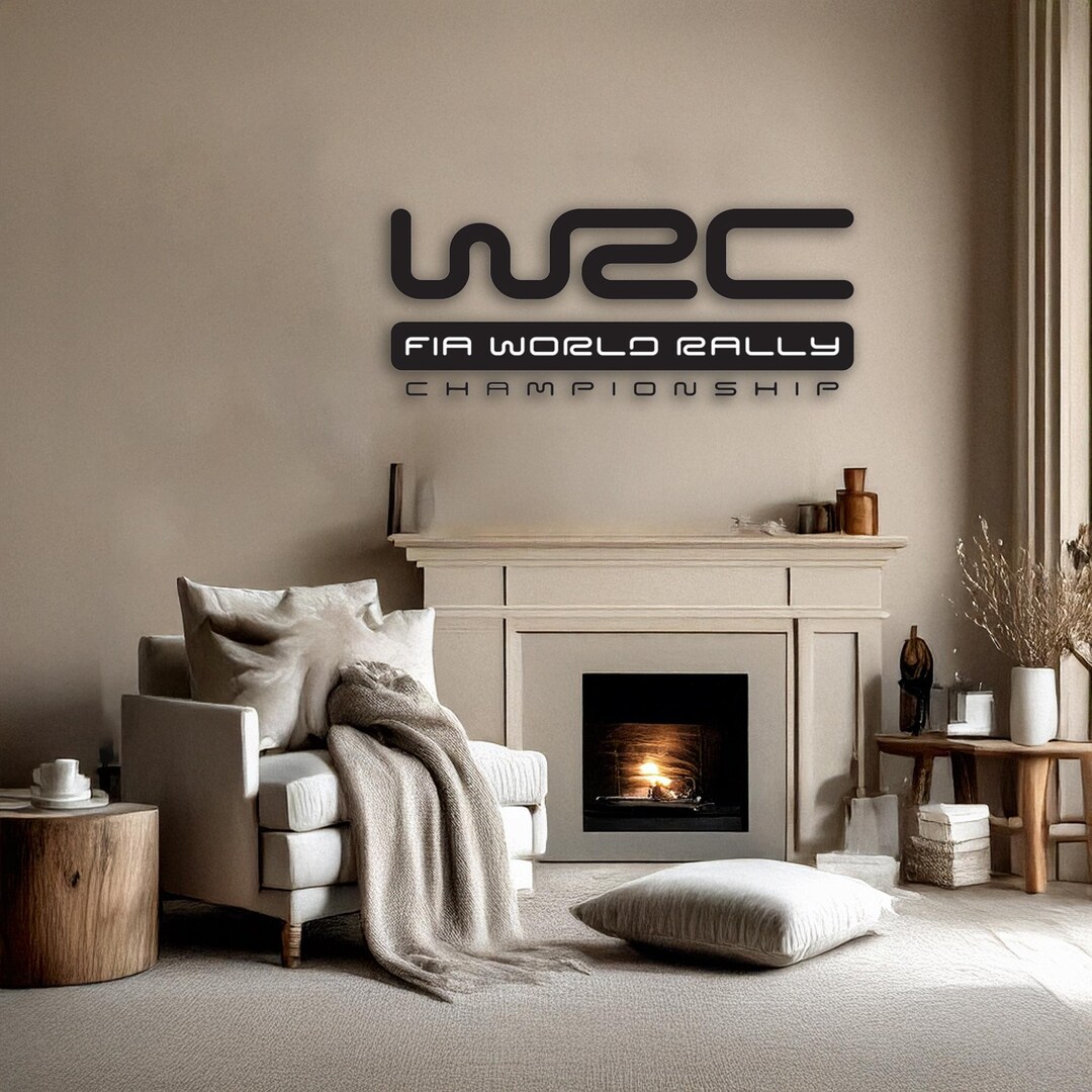 Laser Cut Metal Wall Decor, Matte Black WRC Design, Motorsport Wall Art ...