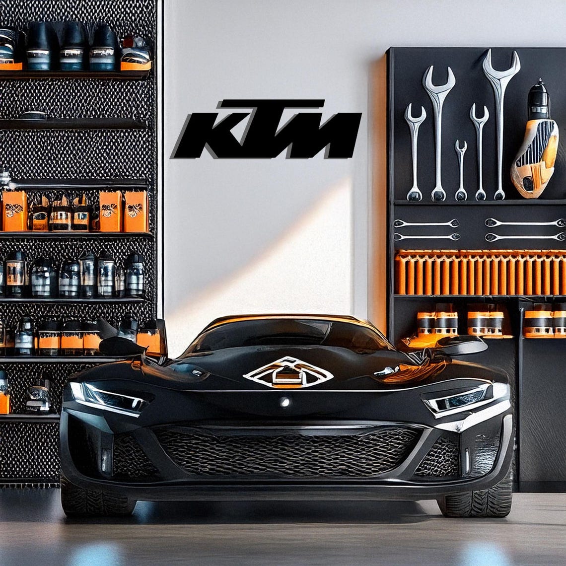 KTM Logo Metal Wall Art, Matte Black, Racing Garage Decor - Etsy