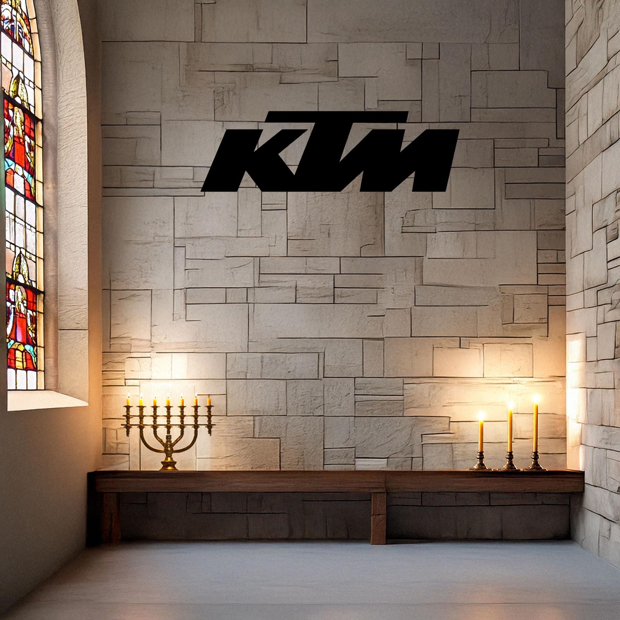 KTM Logo Metal Wall Art, Matte Black, Racing Garage Decor - Etsy