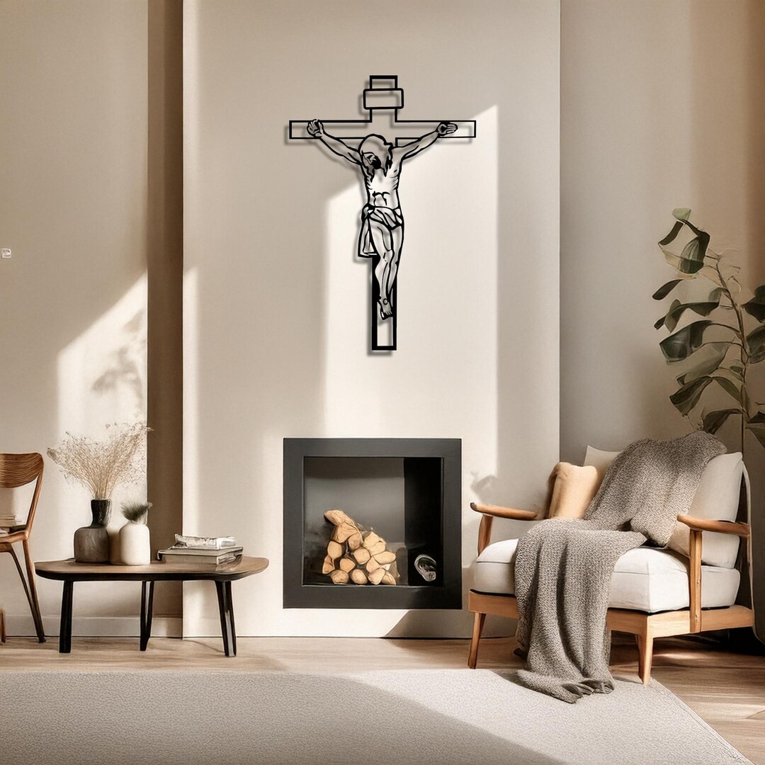 Laser Cut Metal Wall Decor Crucifixion of Jesus Design, Christian Wall ...