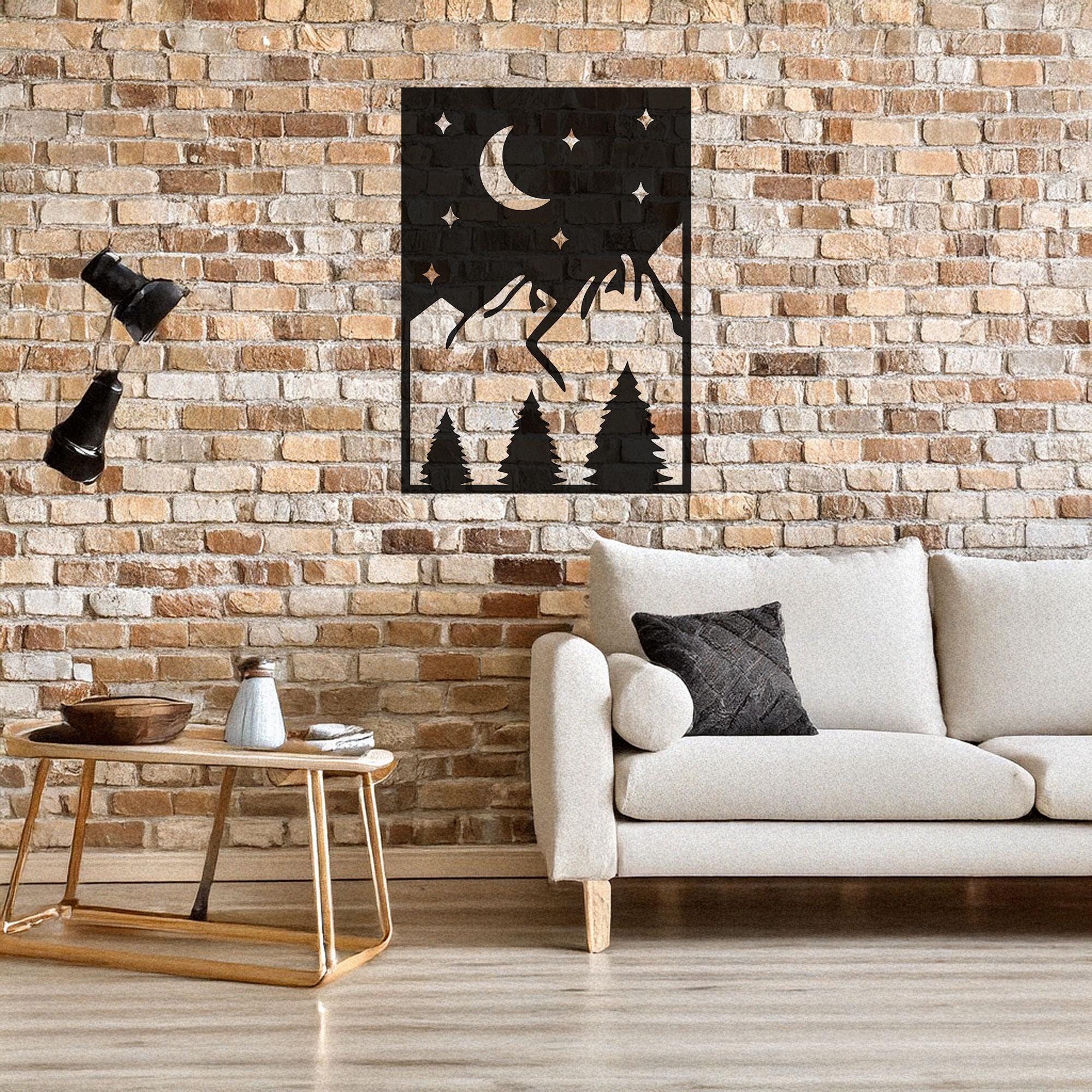 Laser Cut Mountain Wall Decor, Matte Black Nature Art - Etsy