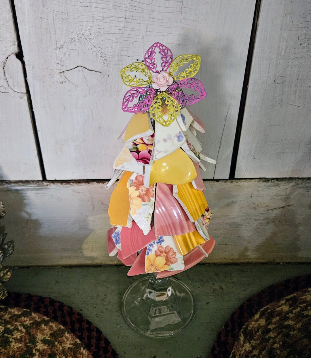 Hand Made Gorgeous Pottery/ceramic Floral Tree Decor - Etsy