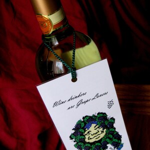 BACCHUS BOOKMARK Wine 2 SIDED /cheese Pairings Whimsical Foodie Humor ...