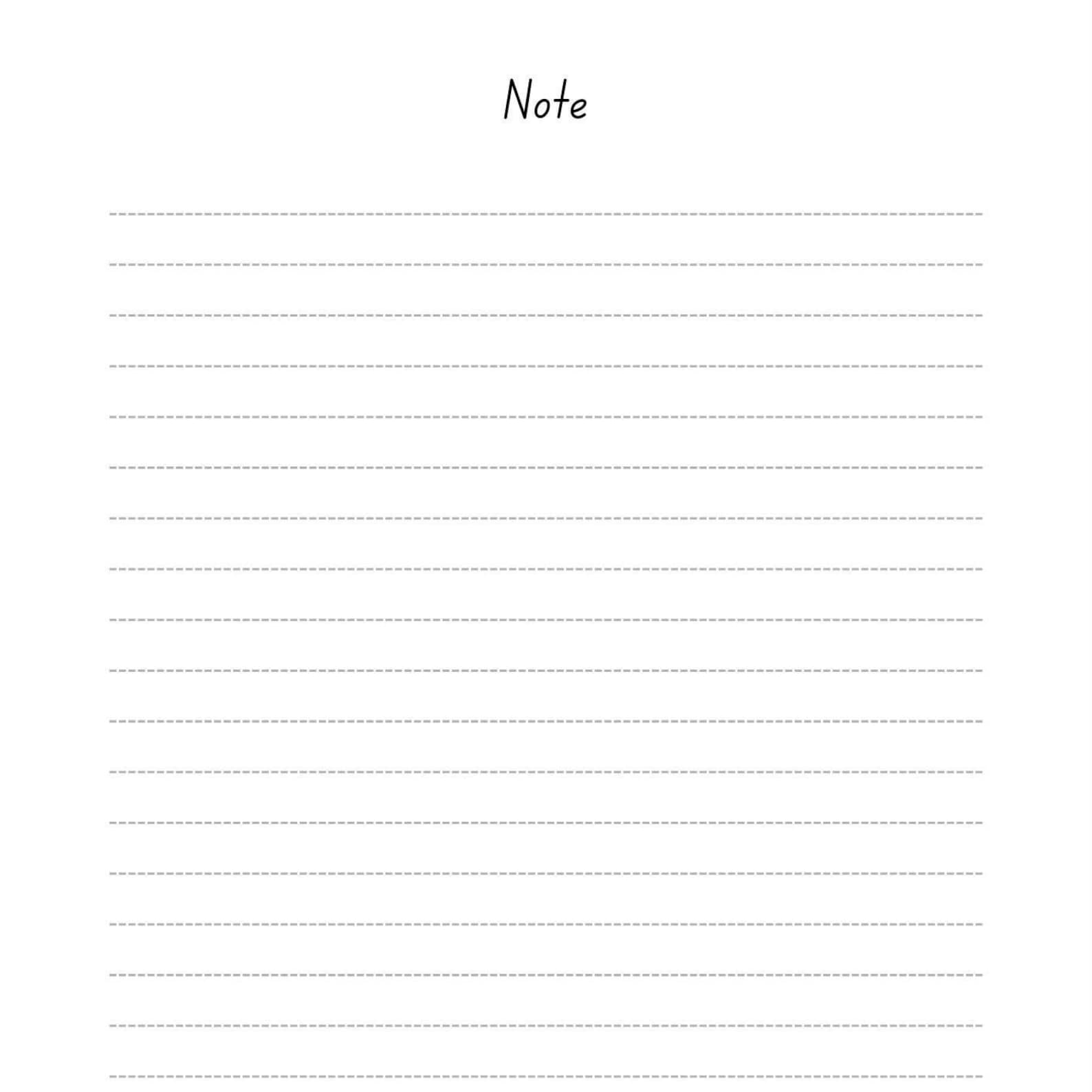 Editable & Printable Note Paper - Etsy