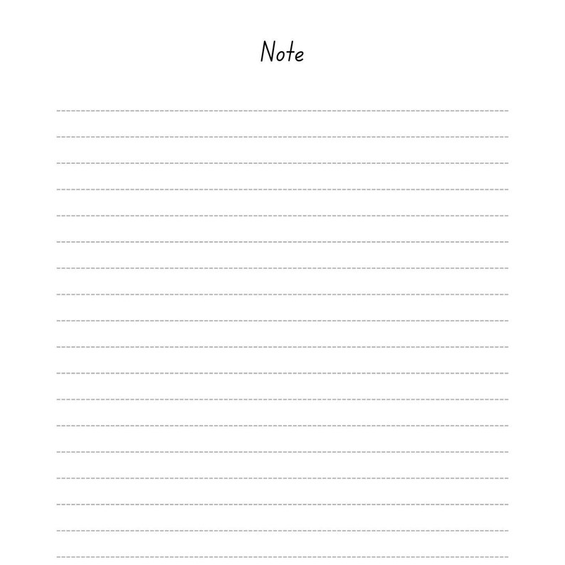 Editable & Printable Note Paper - Etsy