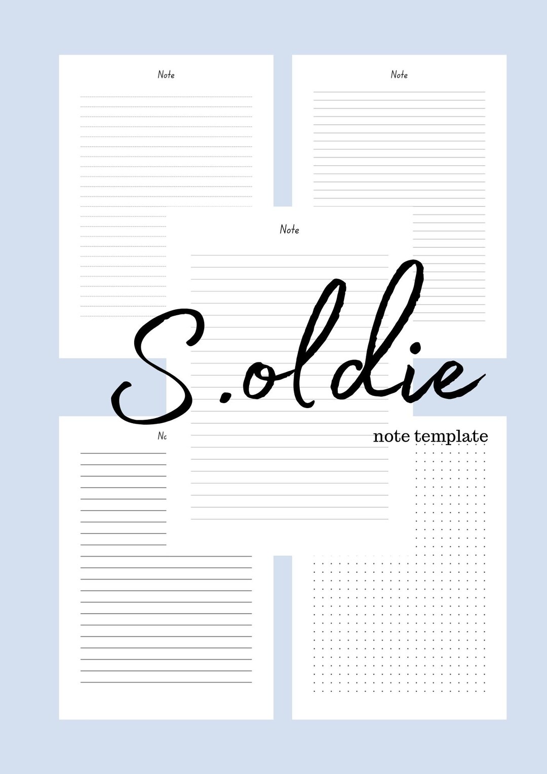 Editable & Printable Note Paper - Etsy