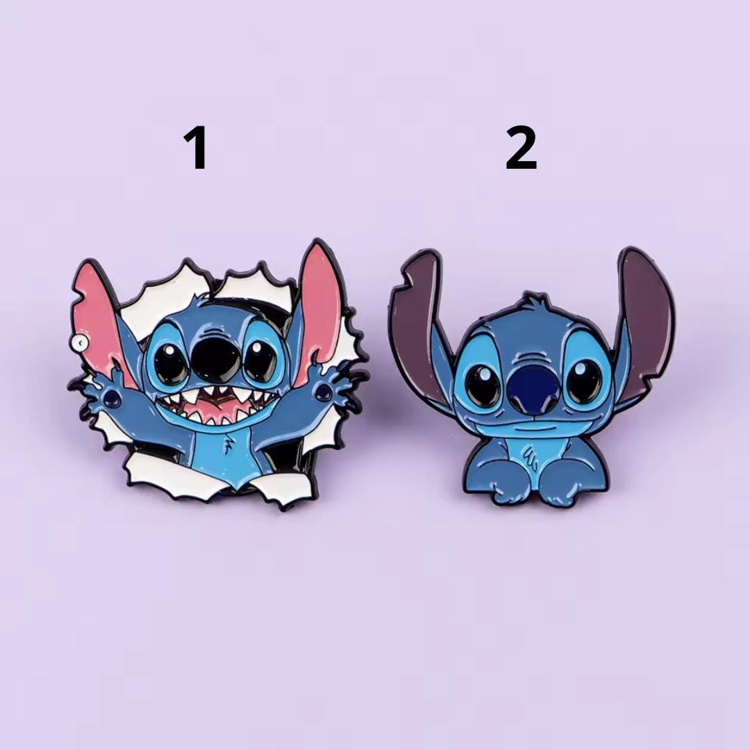 Cute Stitch Enamel Pin Set – Lilo & Stitch Brooches | Cartoon Lapel ...