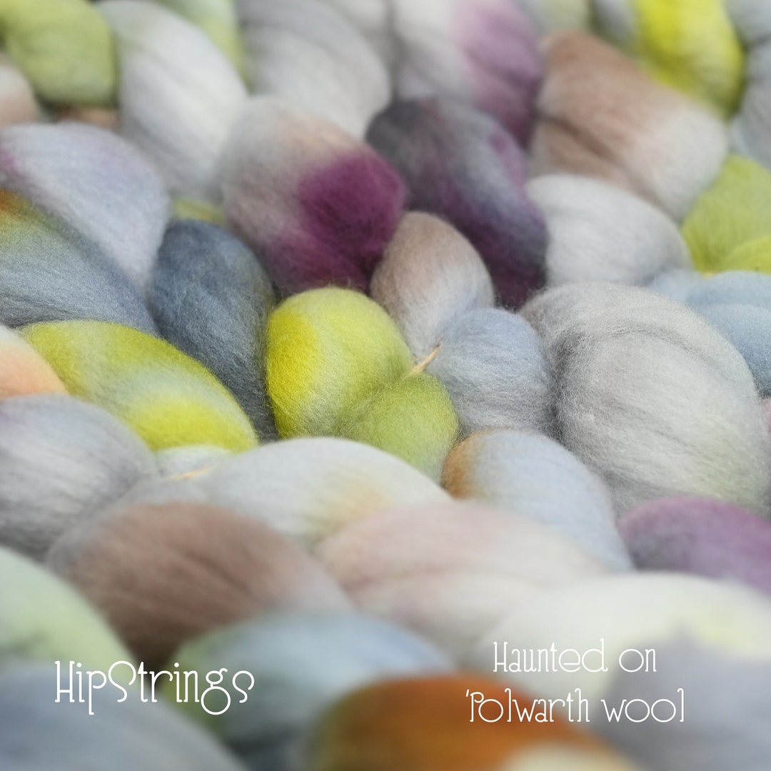 Haunted on Hand Dyed Fine Polwarth Wool Combed Top 4 Oz - Etsy