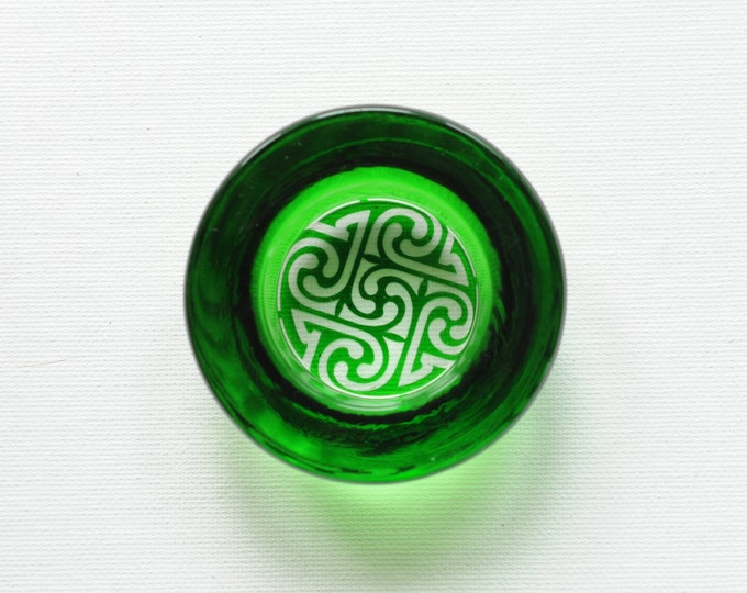 Spinning Dish - Celtic Swirl in Emerald - Etsy
