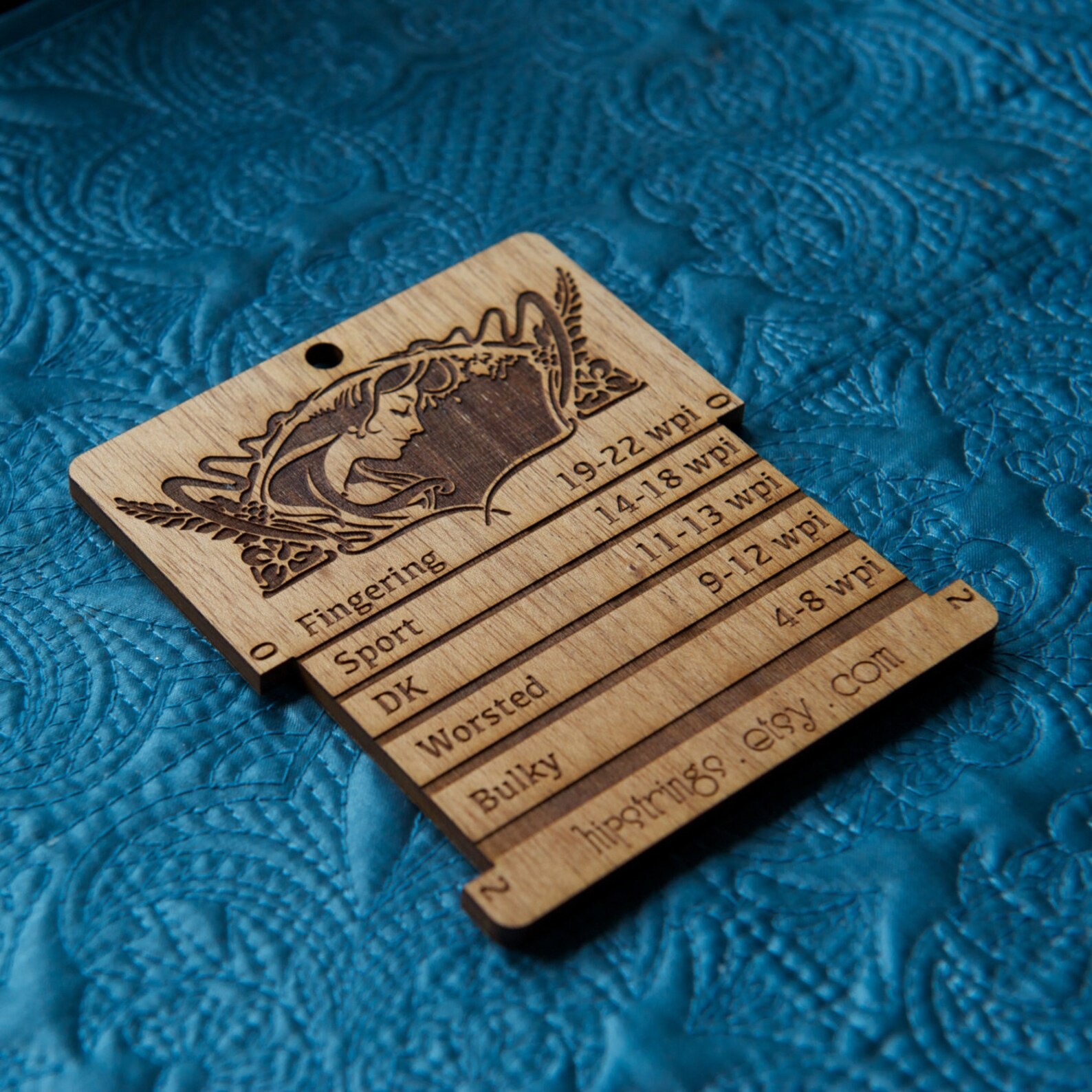 Spinners Control Card/ WPI Tool Cherry Veneer - Etsy