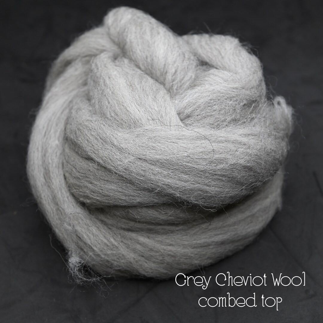 Grey Cheviot Wool Combed Top - 4 Oz - Etsy