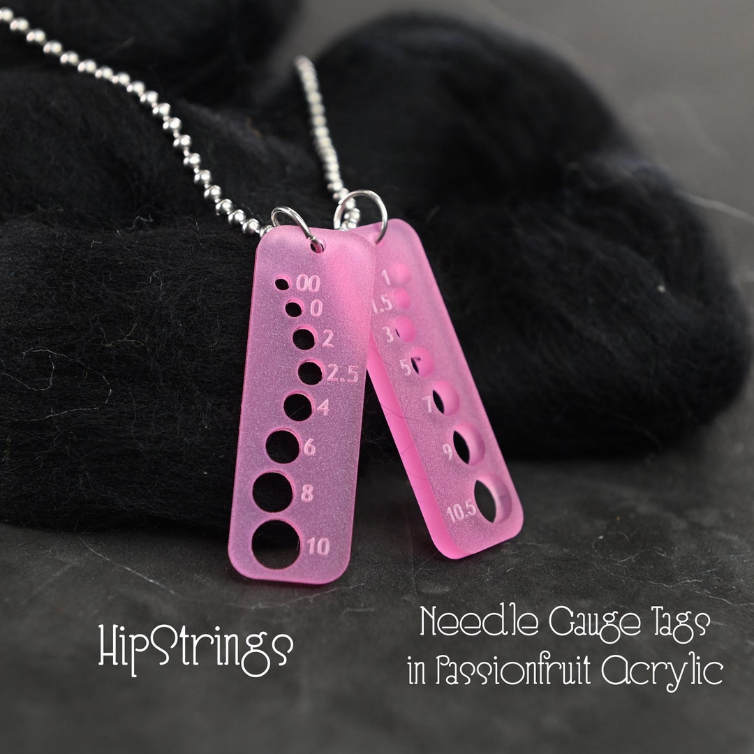 Needle Gauge Tags - Acrylic and Wood - Etsy