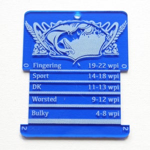 Spinners Control Card/ WPI Tool - Clear and Various Colored Acrylic - Etsy