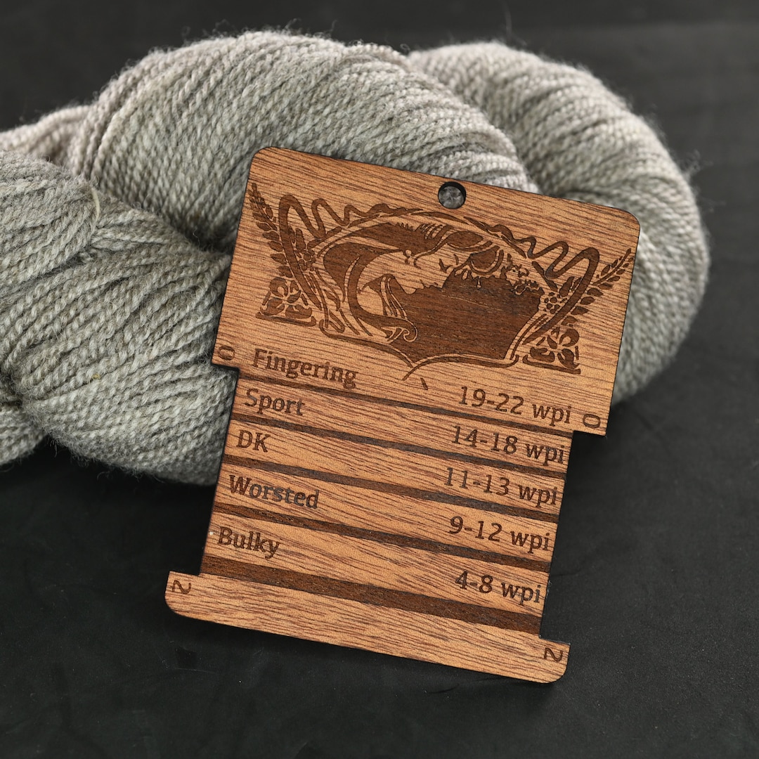 Spinners Control Card/ WPI Tool -mahogany Veneer - Etsy