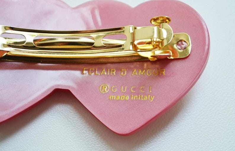 Vintage Aesthetic Pink Heart Gucci Hairpin Hair Accessorie Gift for Her ...