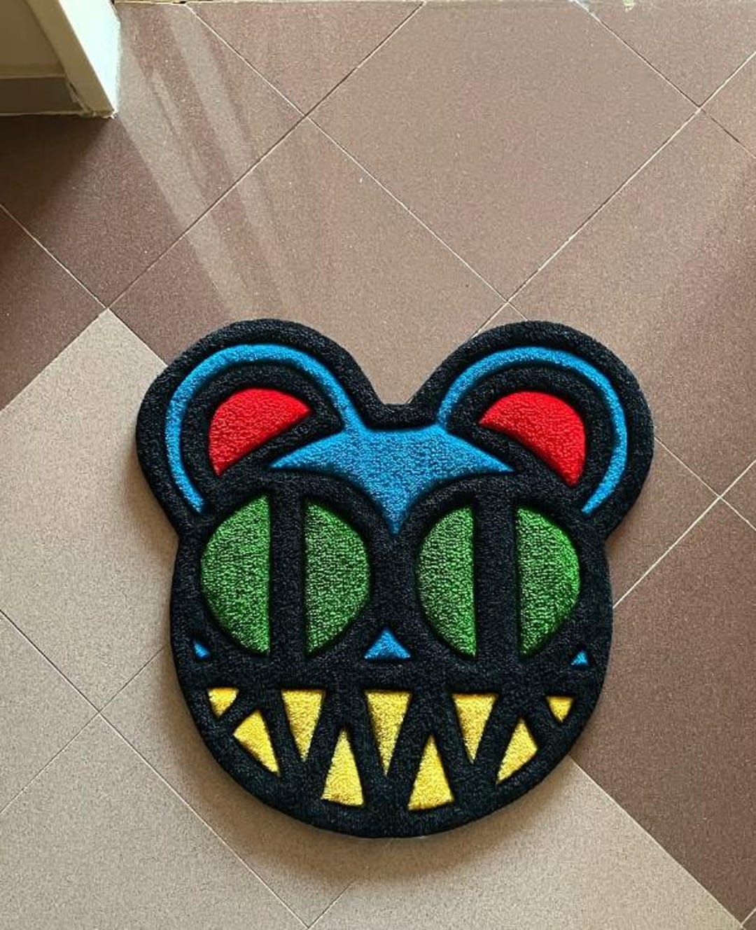 Colorful Radiohead Modified Bear Custom Rug - Etsy
