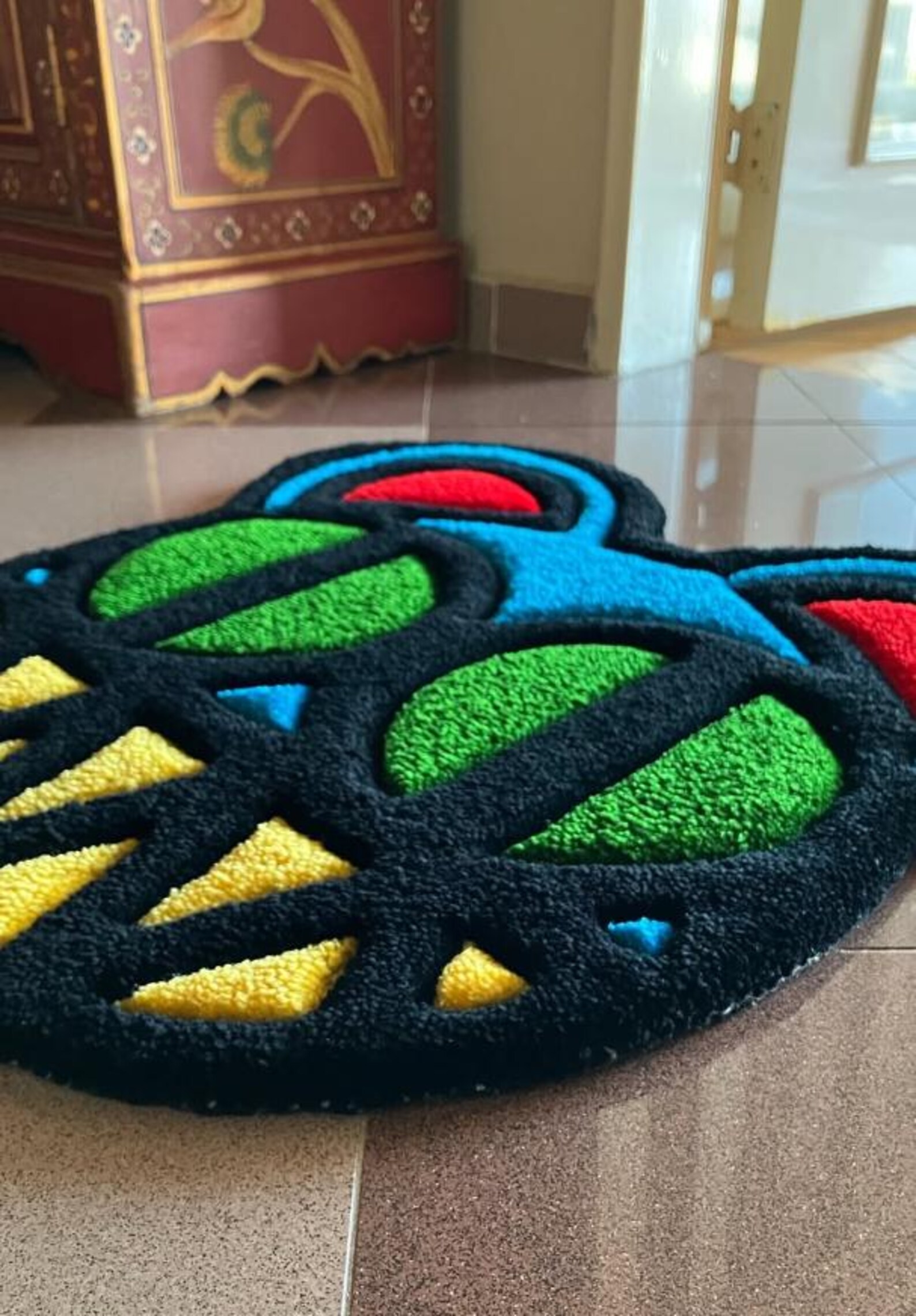 Colorful Radiohead Modified Bear Custom Rug - Etsy