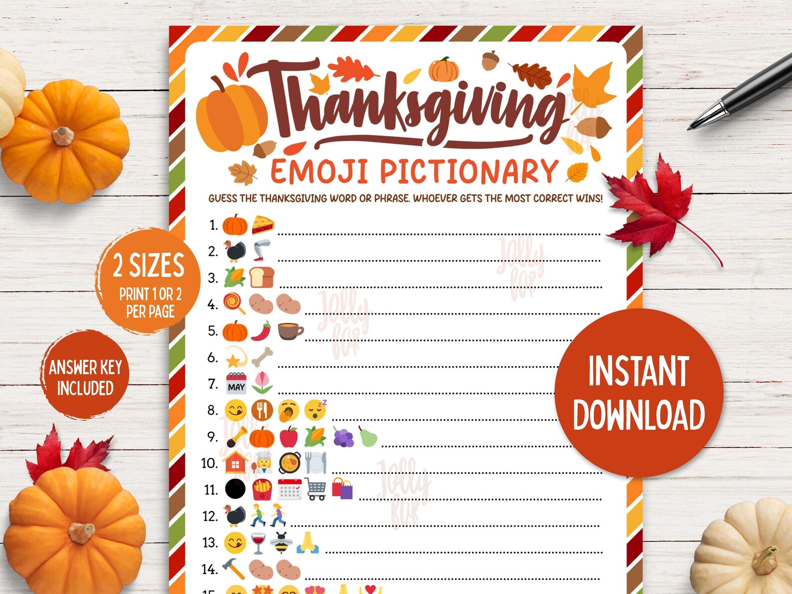 Thanksgiving Emoji Game Thanksgiving Printable Game Thanksgiving Kids ...