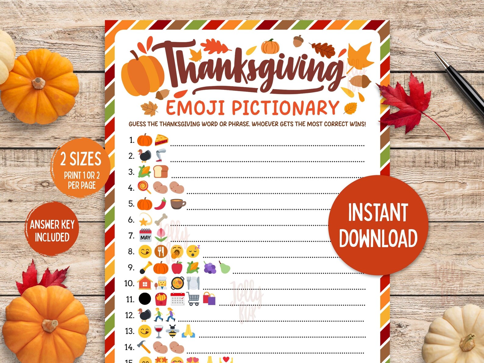 Thanksgiving Emoji Game Thanksgiving Printable Game Thanksgiving Kids ...
