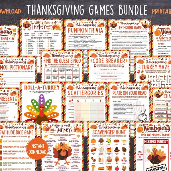 Fall Paper Games for Kids - Etsy