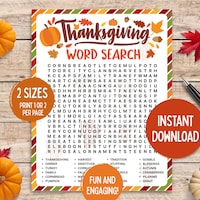 Pumpkin Spice Word Search: Fall Printable Puzzle (instant Download) - Etsy