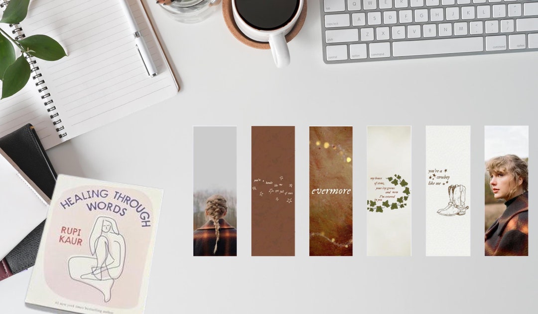 Taylor Swift Evermore Bookmark, Printable Taylor Swift Bookmarks ...