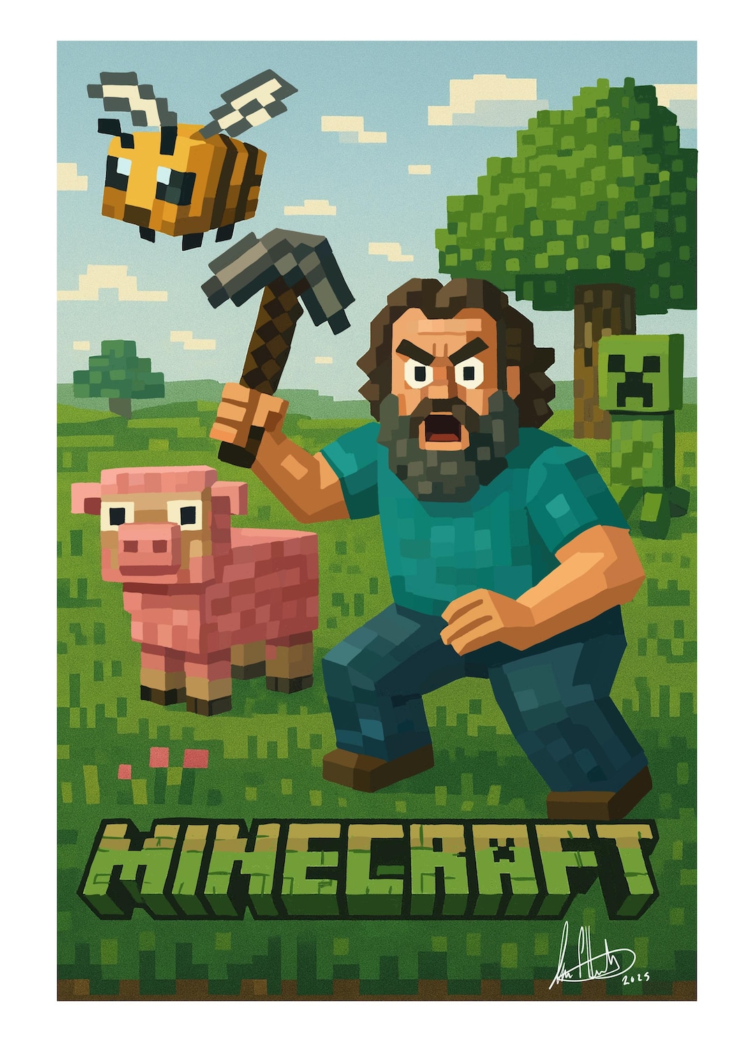 Minecraft Movie Poster Digital Artwork - Etsy