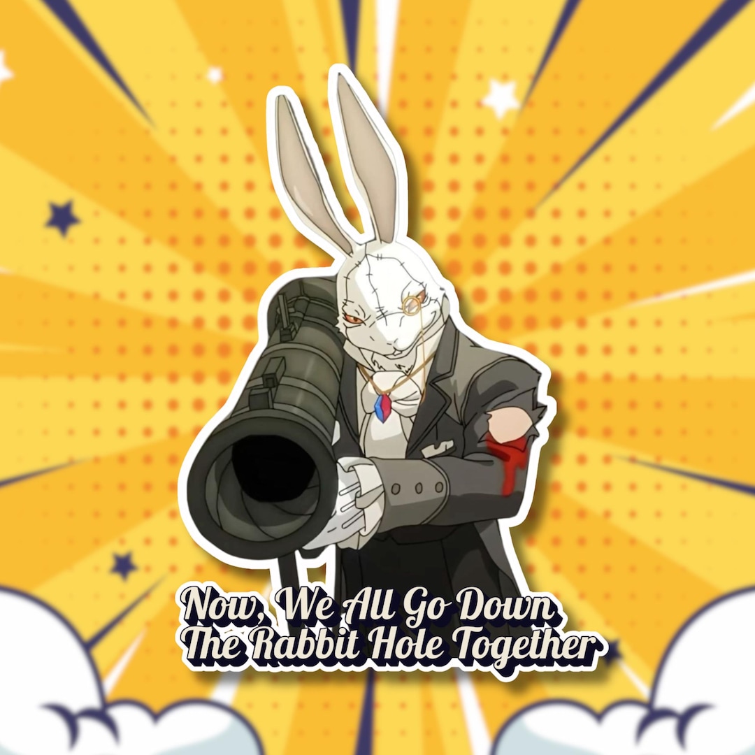 Devil May Cry White Rabbit Kiss-cut Sticker, Adhesive Decal, Laptop ...