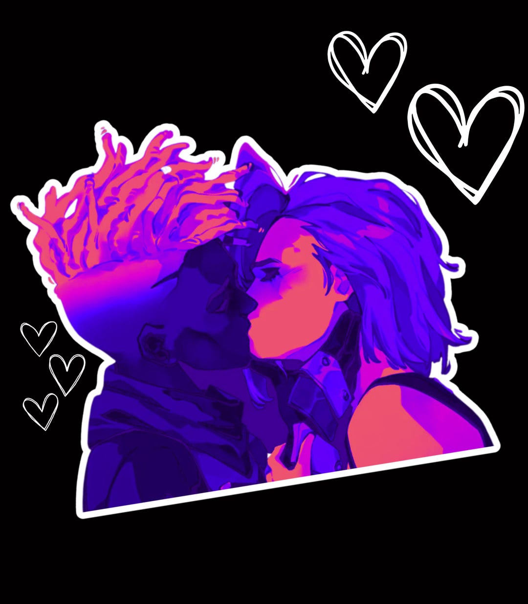 Jinx Ekko Love Sticker, Valentines Day, Arcane Merch, Vinyl Decals ...