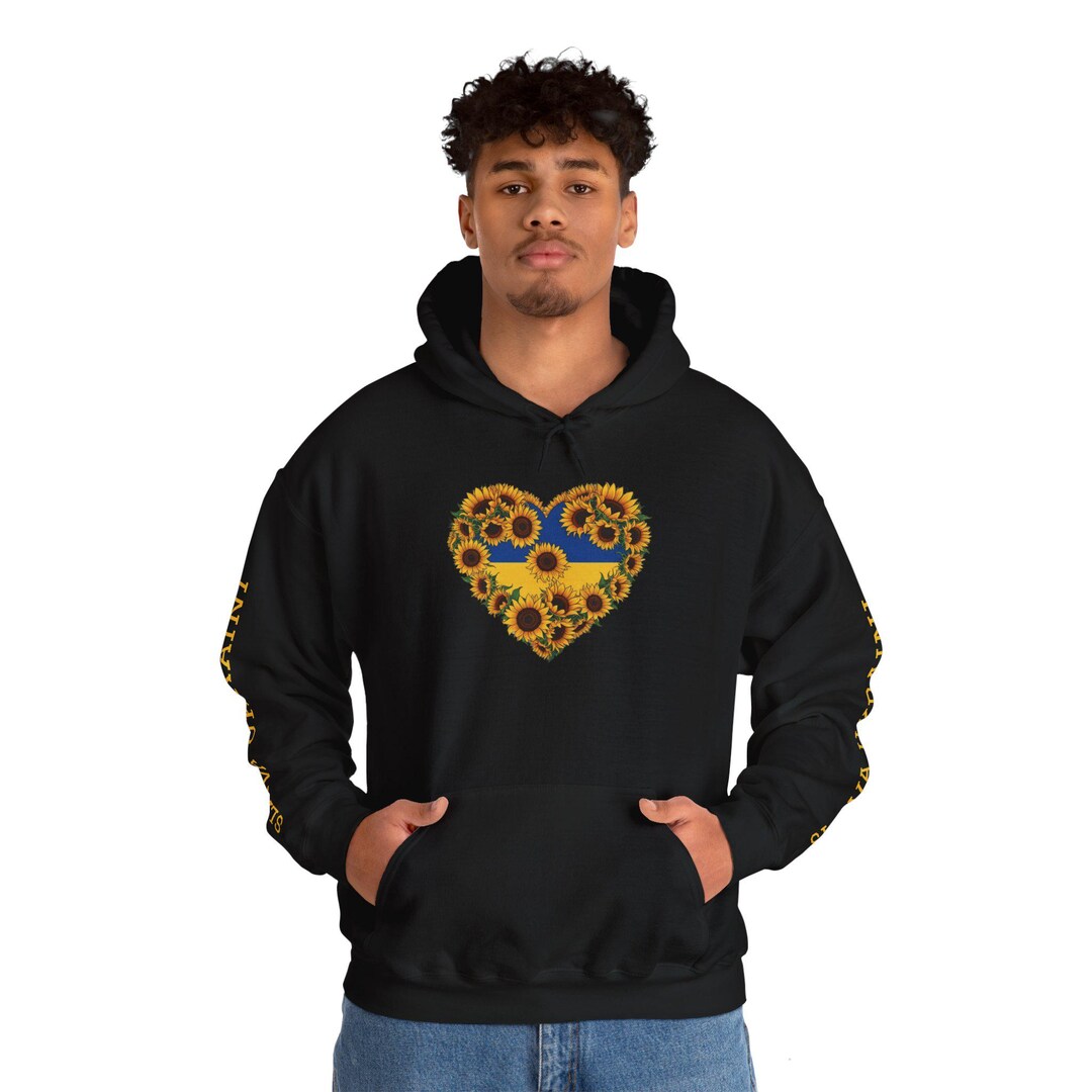 Support Ukraine Hoodie - Ukraine Flag Sweatshirt, Solidarity Pullover ...