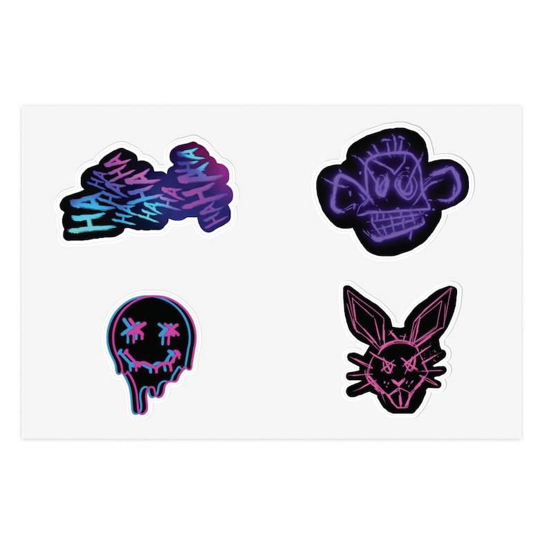 Jinx Neon Graffiti Sticker Sheets Arcane League of Legends Decals ...