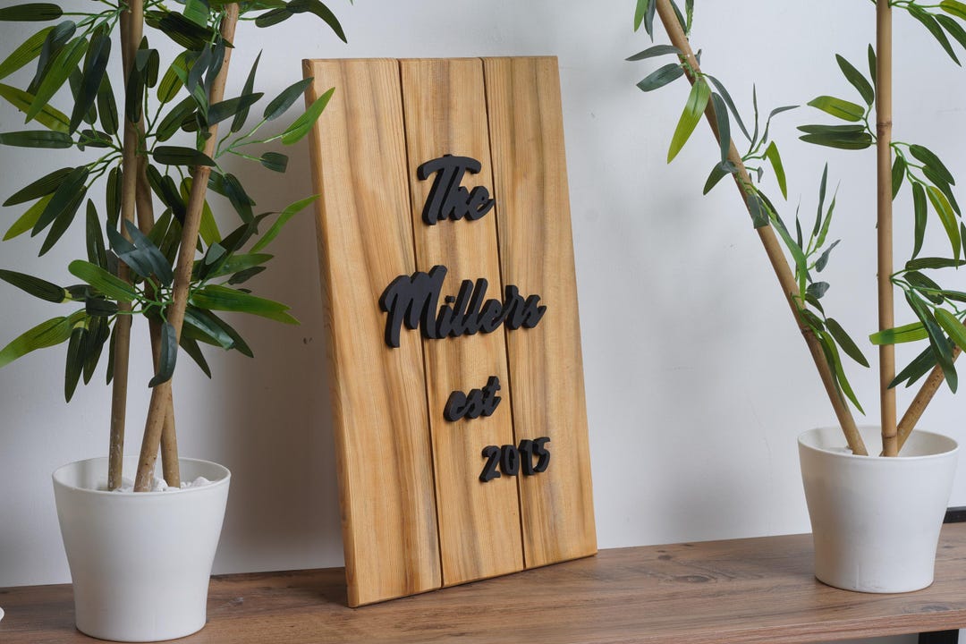Custom Wood Sign , Last Name Sign , Wedding Gift , Home Wall Decor ...