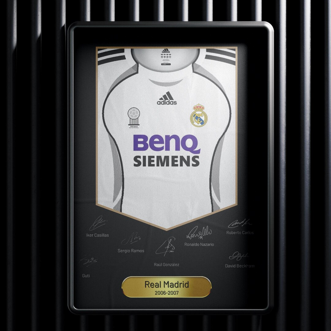 Real Madrid 2006-2007 Signed Jersey Poster Digital Football Art Print ...
