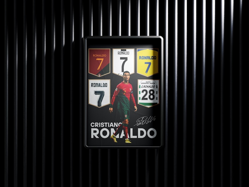 Cristiano Ronaldo Evolution Poster: Portugal CR7 Wall Art (digital ...